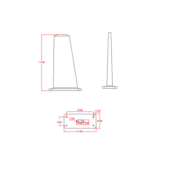 Quality 1424-1444MHz Blade Antenna Aircraft Blade Antenna for sale