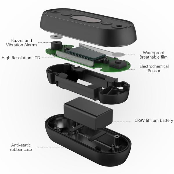 Quality IP67 Waterproof Pocket CO Detector Electrochemical Sensor With Digital Display for sale