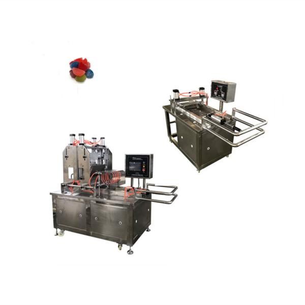 Quality 50kgs Double Colors Rings Pear Gummy Candy Depositing Machine for Pectin-based for sale