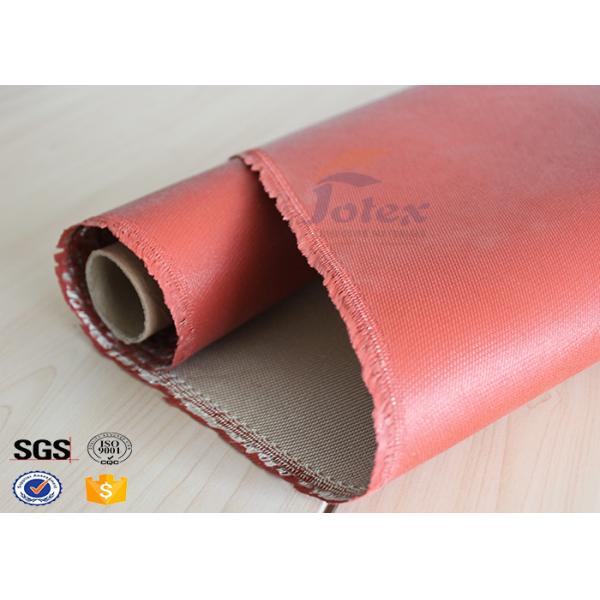 Quality 1200 Degree Silicone Coated Glass Cloth , Heat Resistant Fabric Fiberglass for sale