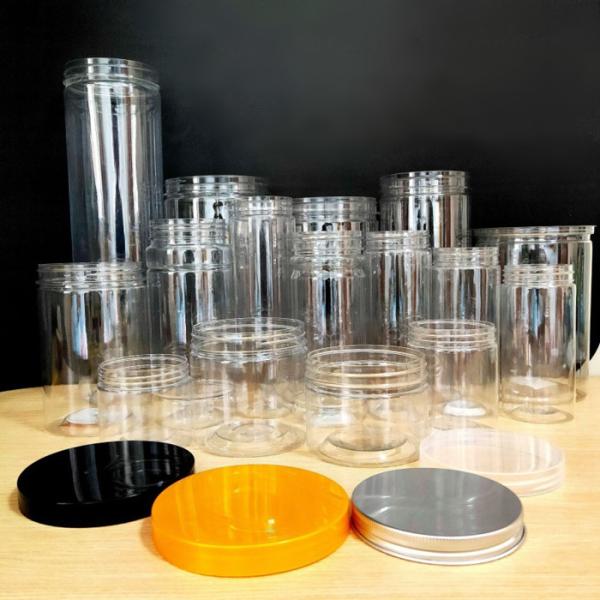 Quality Cylinder Custom Airtight Plastic Jars Dried Food Canister Plastic Container OEM for sale
