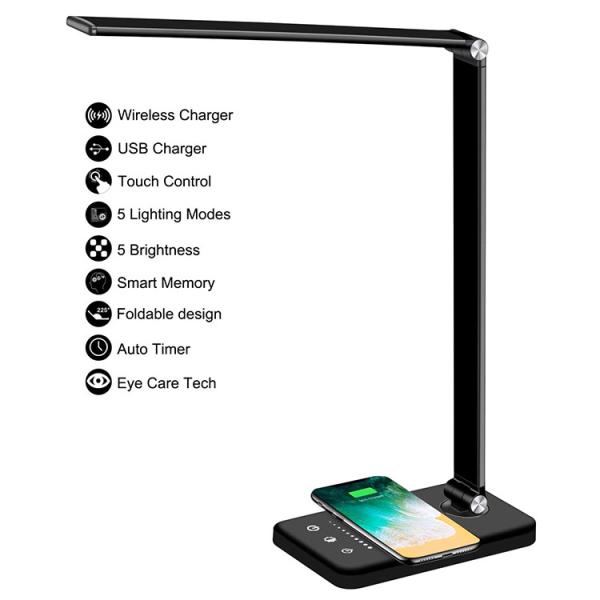 Quality Desk Lamp Aluminum 5W QI Wireless Charging Pad for sale