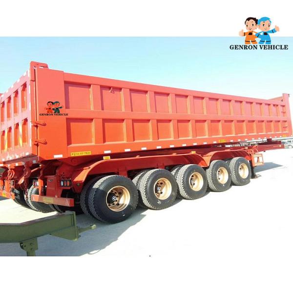 Quality I Beam Chassis Air Suspension Q235 3 Axles Frame End Dump Trailer for sale