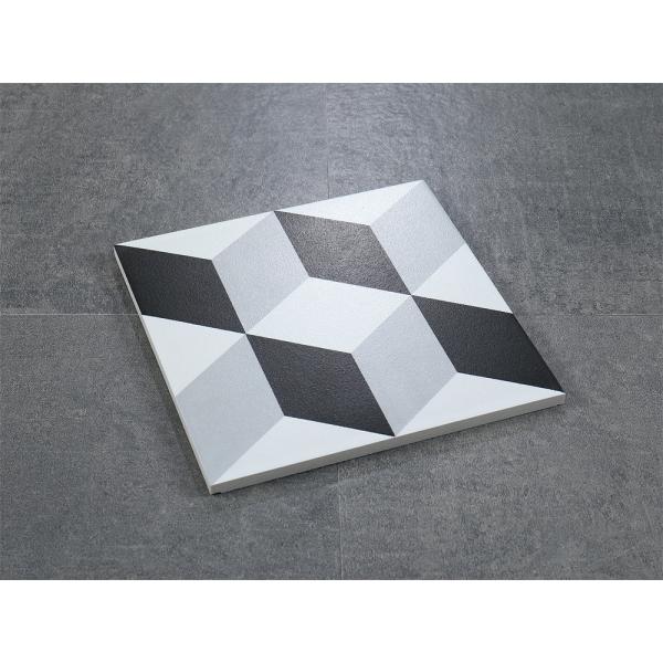 Quality 20x20cm Black Gray Ceramic Rustic Tile for Indoor Floor for sale