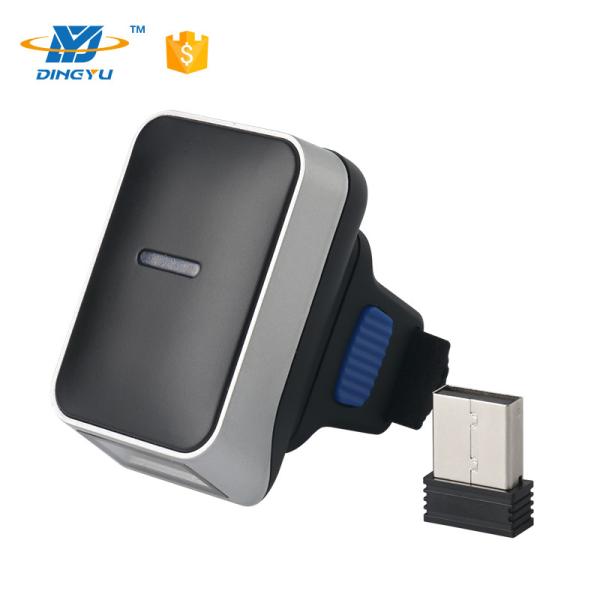Quality Wireless 2.4G Bluetooth Barcode Reader , Wearable 2D Reader DI9010 Auto Sense for sale
