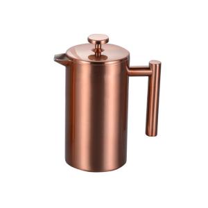Quality Double Wall Metal French Press 27oz / 34oz Copper French Press Coffee Maker for sale