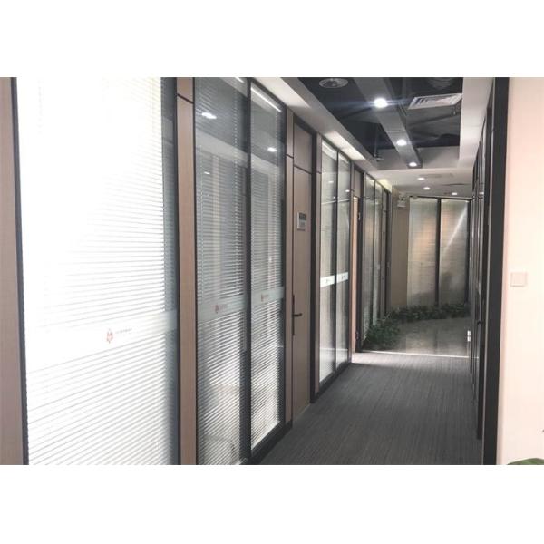 Quality Office Glass Partition Walls With Louver Shutter for sale