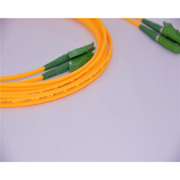 Quality Duplex 3.0mm Fiber Optic Jumper Cables E2000 APC To E2000 APC Yellow Color for sale