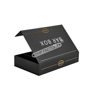 Quality Luxury Black Magnetic Closure Gift Box For Condiment With Paper Divide for sale