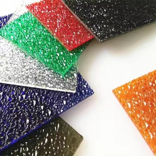 Quality Diamond Embossed Polycarbonate Sheet 2mm 3mm 5mm PC Embossed Sheet for sale