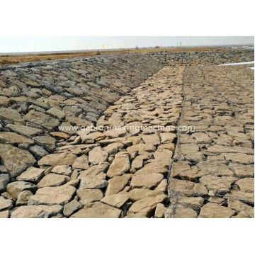 Quality Hexagonal Gabion Box 2x1x1m Size Gabion Wall Cages With Galvanized Wire / PVC for sale