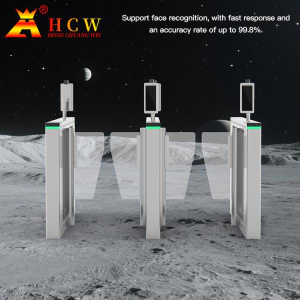 Quality Bidirectional Pass Access Control Face Recognition Turnstile Gate Half Height for sale