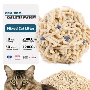Quality Customized Cat Litter Tofu Mix Bentonite Premium Cat Litter Sand Dust Free for sale