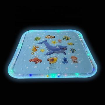 Quality LC Upgraded Shinning Outdoor Sprinkler Pad Unisex Flash Splash Pad With LED for sale
