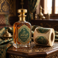 Quality Custom Cosmetic Perfume Labels Premium Gold Foil Embossed Stickers for Arabic for sale