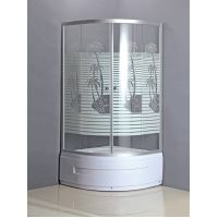 Quality 5mm Round 800x800 Corner Shower Enclosure Aluminum Frame for sale