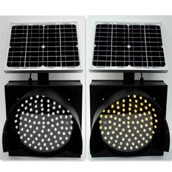 Quality 300mm 1 Appearance Solar Powered Panel Traffic Warning Light SG-301 for sale