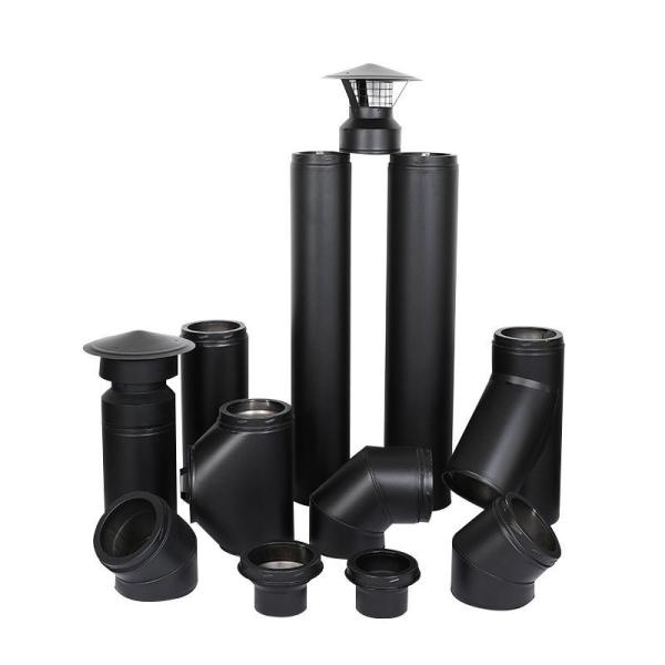 Quality Electrostatic Painting Double Wall Insulated Chimney Pipe High Temperature for sale