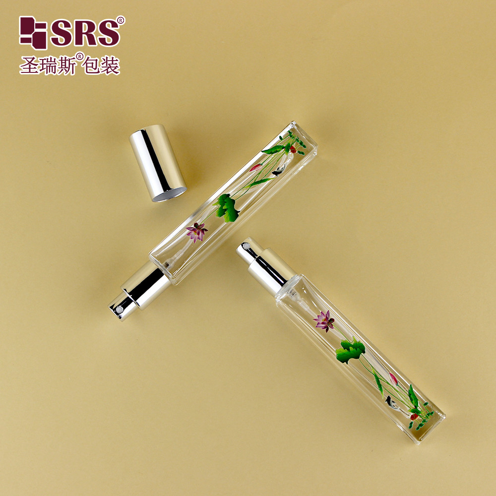 Quality GSB2-10ML Square Luxury High End Thick Bottom Clear Transparent Glass Bottle for sale
