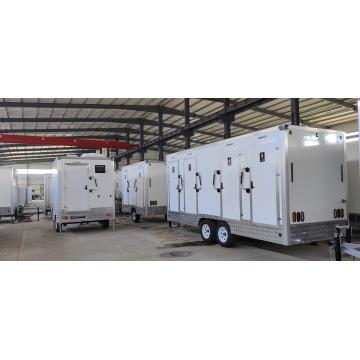 Quality Luxury 4 Stall Mobile Restroom Trailer / Portable Restroom Trailers for sale