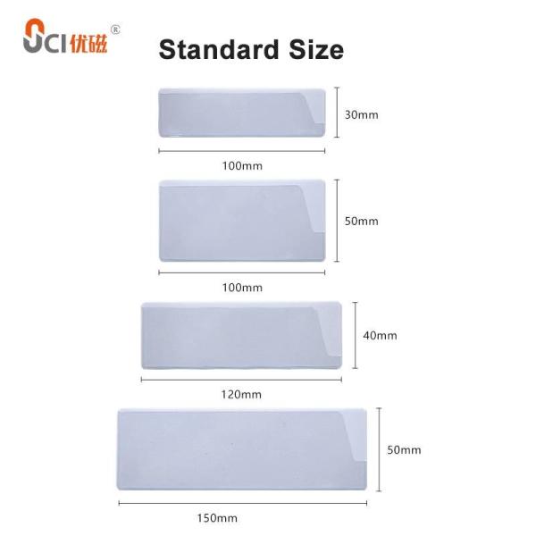 Quality Writable Magnetic Label Holder White Clear PVC Label Holder Pocket for sale