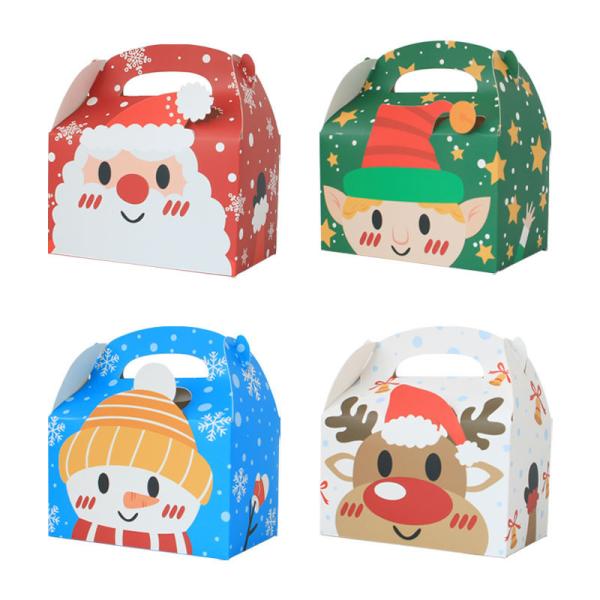 Quality Eco Christmas Pastry Cake Box Cupcake Bouquet Packaging Boxes Portable for sale