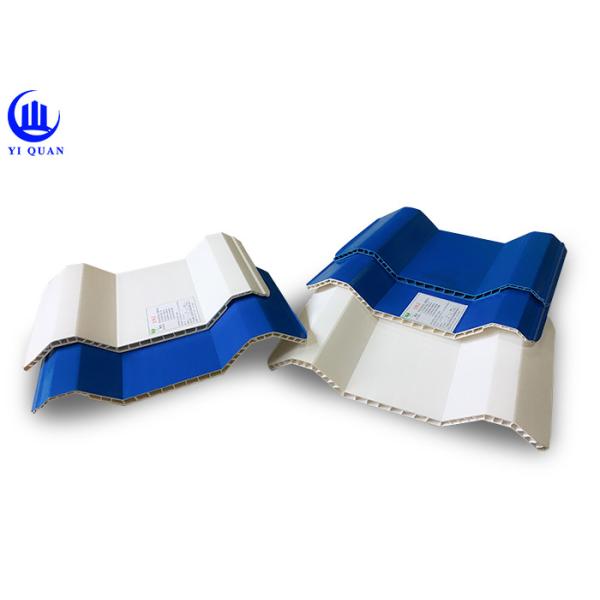 Quality Wall Construction Twin Wall Roofing Sheets Bright Blue PVC Corrugated for sale