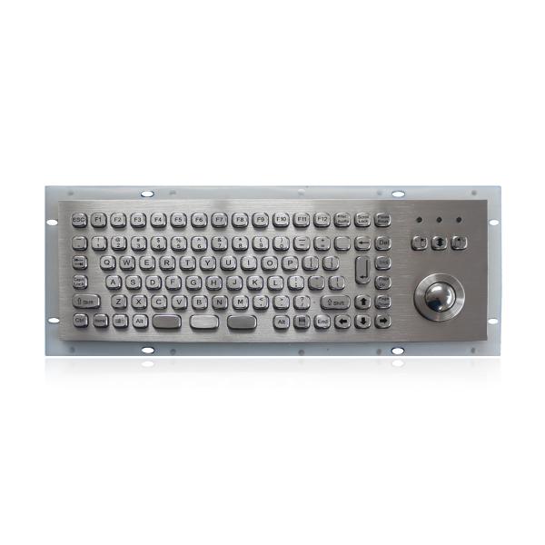 Quality IP65 Waterproof Compact Stainless Steel Keyboards With Trackball Rugged  For Industrial Kiosk Outdoor for sale