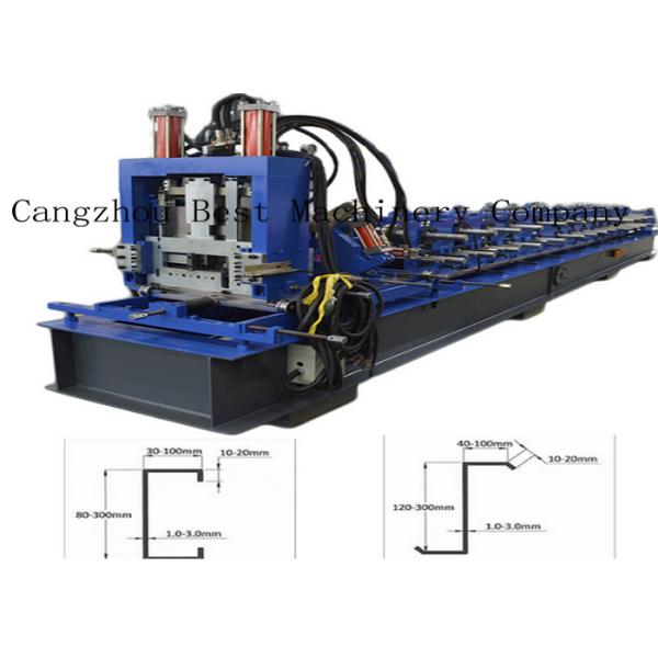 Quality PLC Quick Changeable Purline Machine , CZ Interchangeable Purlin Machine for sale