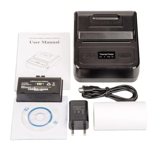 Quality 0.35KG usb+wireless 80mm Maximum Roll Diameter Portable Thermal Printer for sale