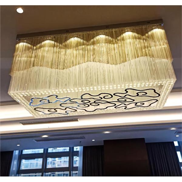 Quality LED Chinese Style Xiangyun Design Custom Crystal High Ceilings Chandeliers for sale