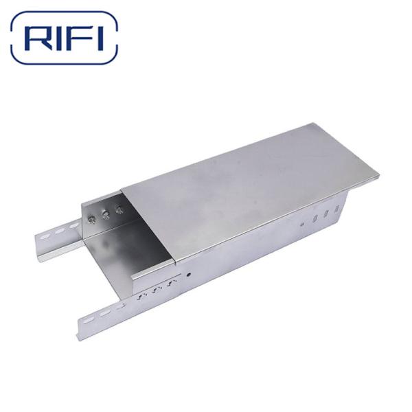 Quality OEM Solid Trough Electrical Cable Rack With Plate Cover Solid Cable Tray for sale