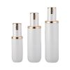 china 30ml Glass Lotion Bottle with pump Translucent green Gradient blue color Pearl