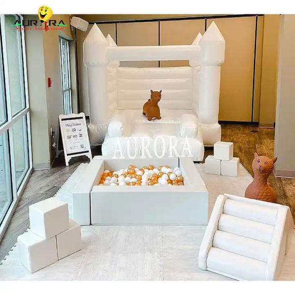 Quality Indoor Playground Inflatable Soft Play Equipment Party White Ball Pit For Kids for sale