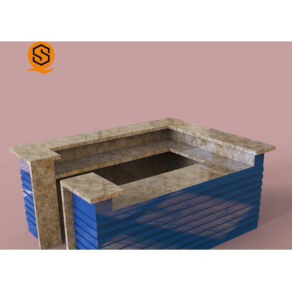 Quality Marble Artificial Stone Solid Surface Bar Counter Blue Led Bar Counters for sale