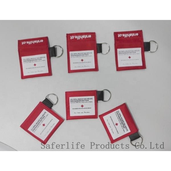 Quality Competitive promotion products key chain emergency disposable CPR face shields for sale