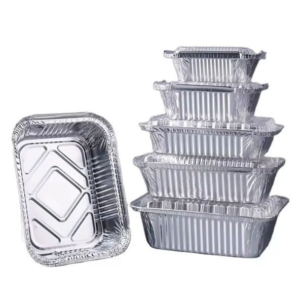 Quality Customized Logo Acceptable Food Grade Disposable Tin Foil Baking Pan/Trays with Lids for sale
