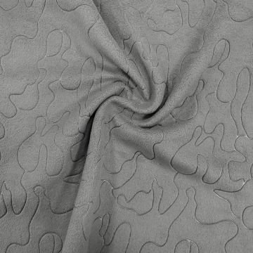Quality Patterned Embossed Polyester Microfleece Fabric 220gsm for sale
