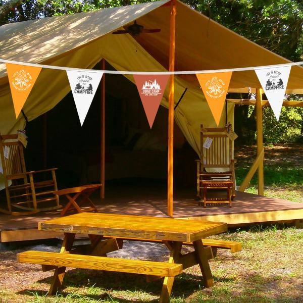 Quality Triangle String Camping Flag Pull Flag Sky Curtain Campsite for sale