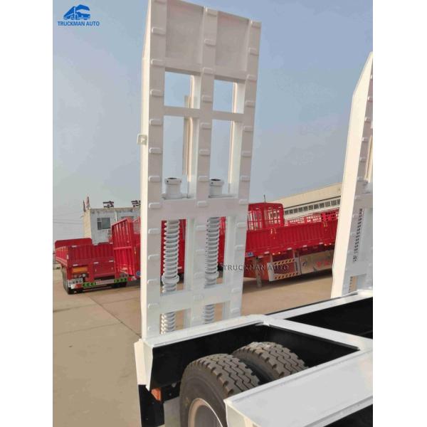 Quality Flatbed 3 Axle 60 Tons Low Bed Semi Trailer With ABS Brake System for sale