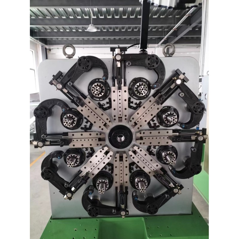 Spring machine in operation