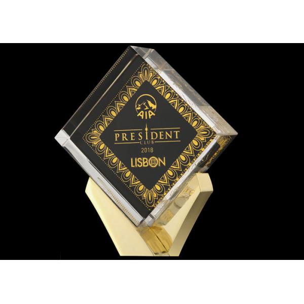 Quality Crystal & Zinc Alloy Custom Made Trophy For Quarterly Awards Ceremony for sale