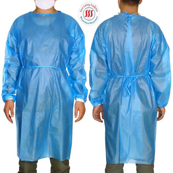 Quality Ce Hospital Surgical Pp Pe Non Woven Disposable Isolation Gown Type6B for sale