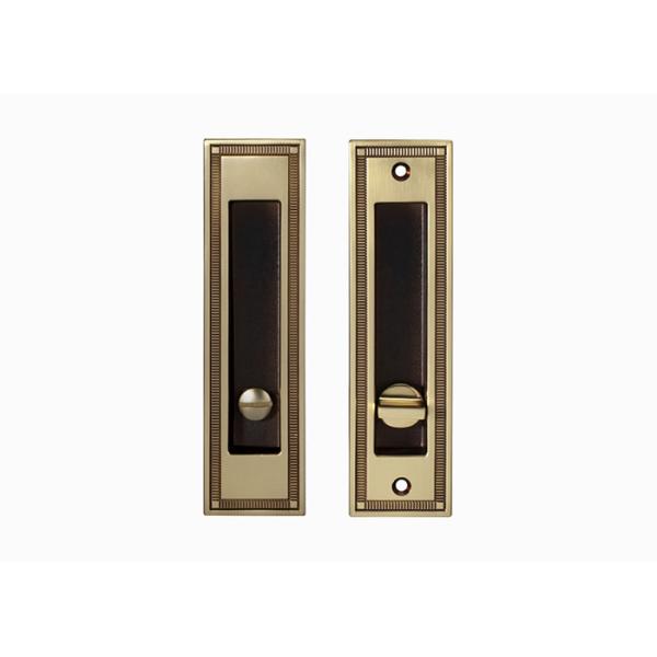 Quality Interior Brass Invisible Sliding Door Lock Set For Bathroom / Balcony for sale