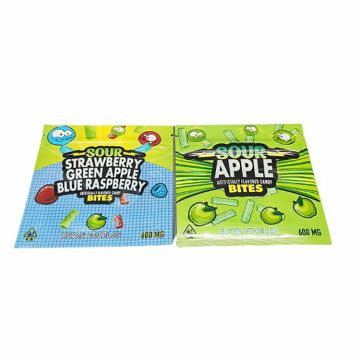 Quality Custom Plastic Packaging Pouch 3 Side Seal Bag For Candy Gummies for sale