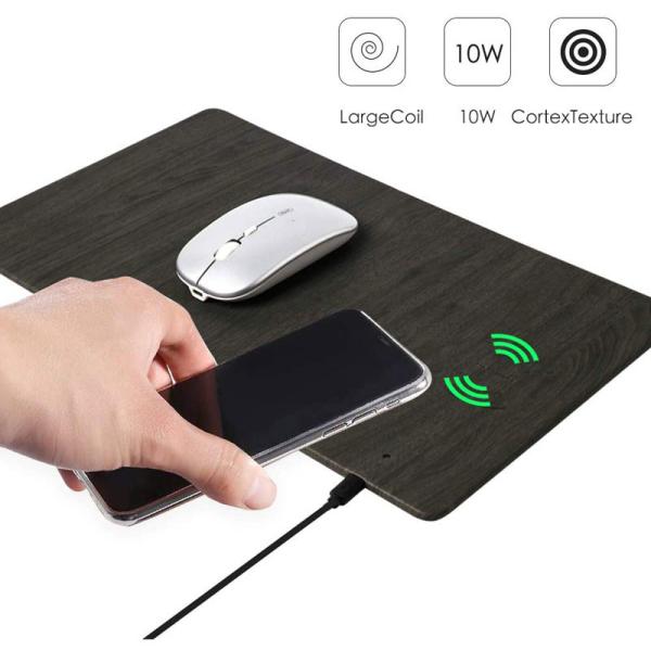 Quality Fast 10W Thick 4mm Custom Wireless Charging Pads Reliable PU Leather for sale