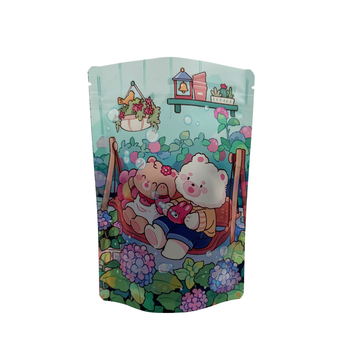 Quality Pre made Custom Plastic Stand Up Barrier Pouches with Clear Window and Zipper for sale