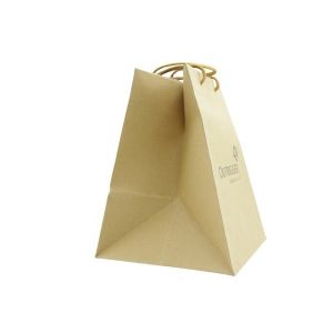 Quality Customized Grocery Bags with Handles 12x7x17 Inch Kraft Paper bags for Grocery for sale