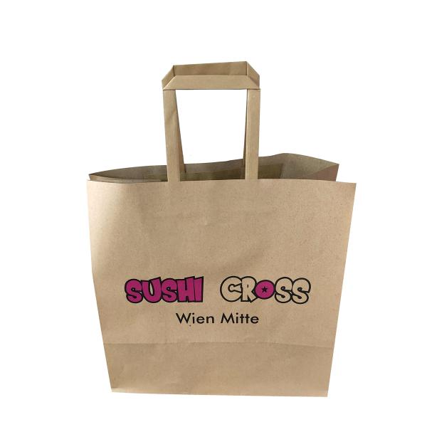 Quality Eco Friendly 110gsm 16x6x12'' Recycled Kraft Bags for sale