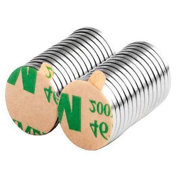 Quality Neodymium Disc Magnets NdFeB Permanent with 3M Adhesive for Crafts Office and Industrial Use for sale
